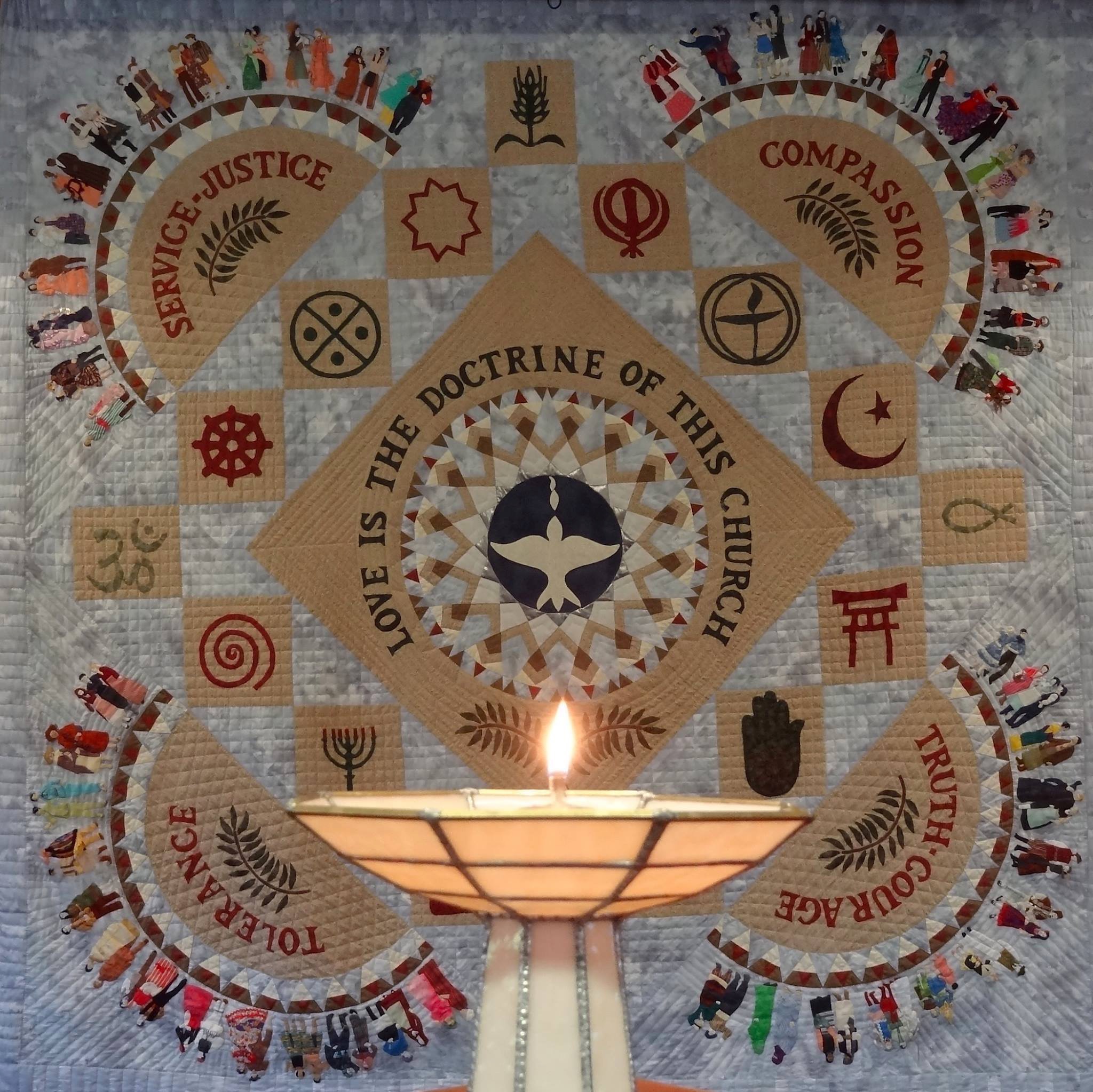 The Flaming Chalice, a UU symbol